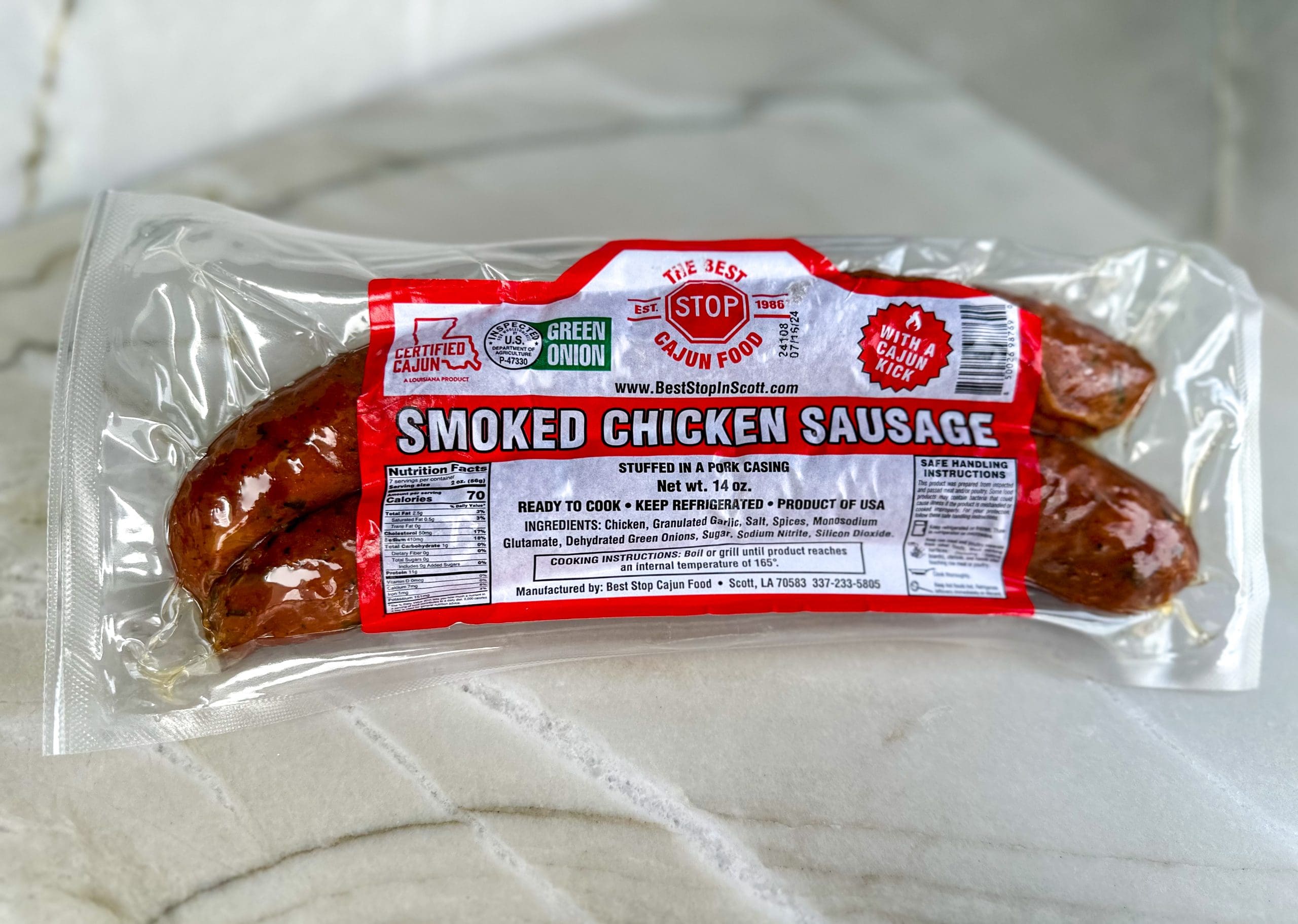 Smoked Chicken Sausage with Green Onion Retail Pack Case (14 - 14 oz ...